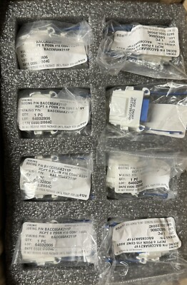 LOT OF (48) BOEING AIRCRAFT AEROSPACE CONNECTOR BACC65AK211P 8-POSN #16 ...