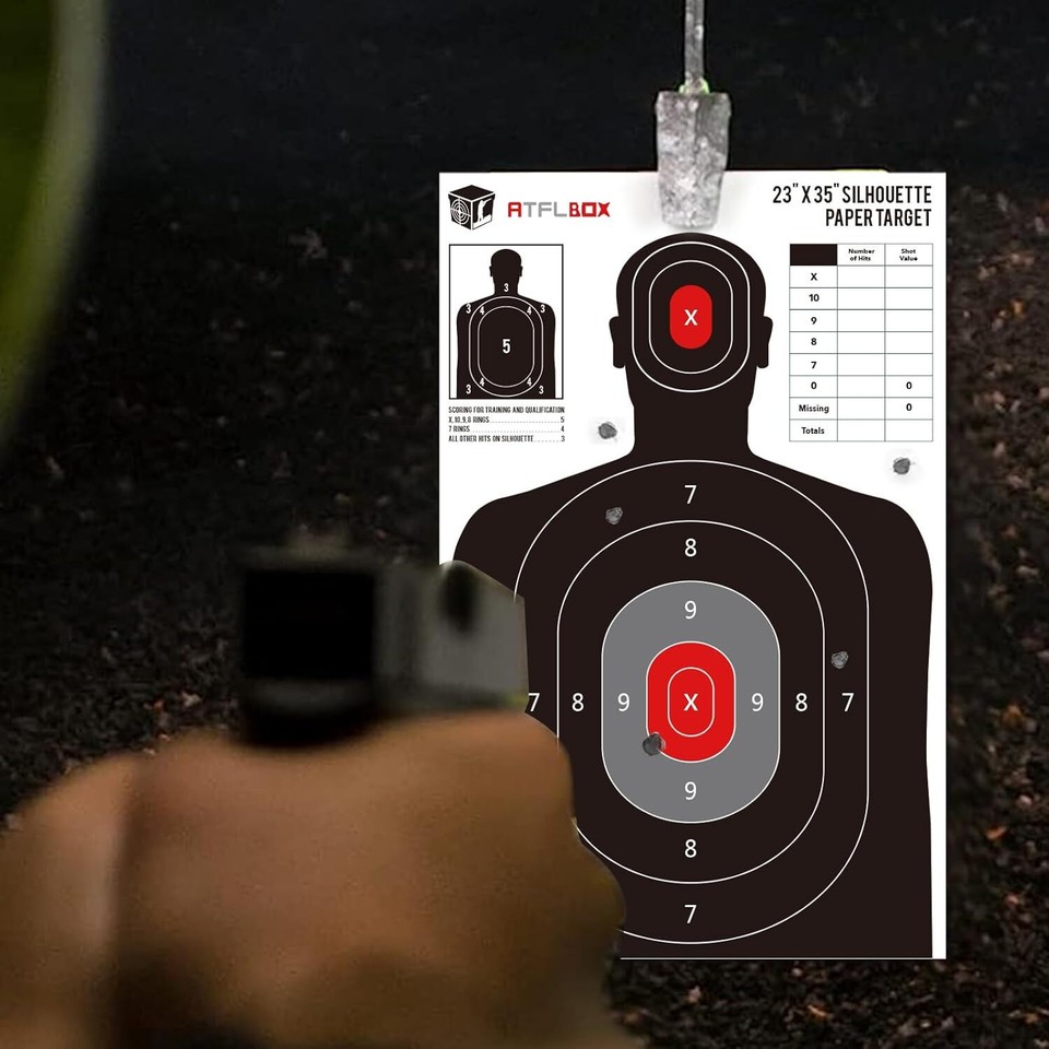 Silhouette Paper Target for the Range, 23X35 Inch Target Paper for ...