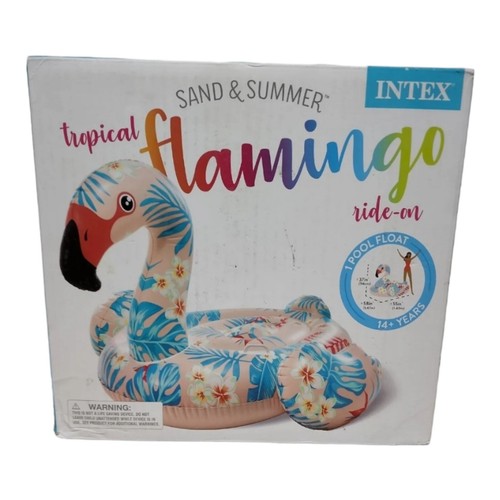 Intex Tropical Sand & Summer Flamingo Ride On Pool Float 58” Inflatable ...