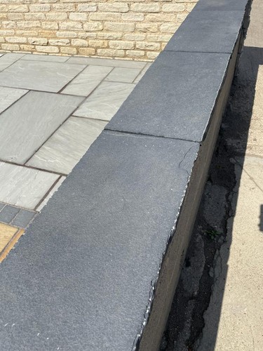 Coping Stones - Black Limestone Wall Caping - Rustic Dressed Edge - Great Price | eBay UK