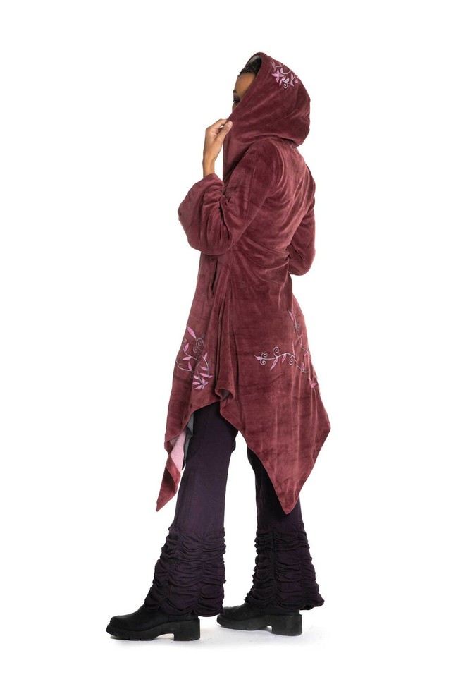 Velvet Faery Goddess Jacket, Boho Goa Psy Trance Coat Plus Size Pagan ...