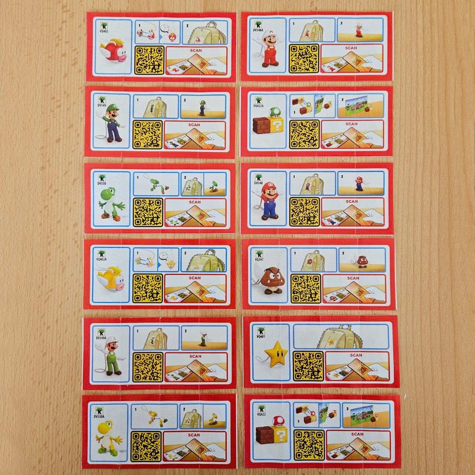 SUPER MARIO KINDER JOY NEU Komplettsatz 2025 alle 12 Figuren mit allen ...