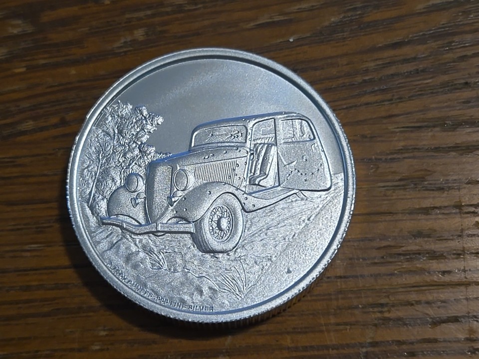 Public Enemy #1 2 OZ .999 Fine Silver Round Coin Bonnie and Clyde | eBay