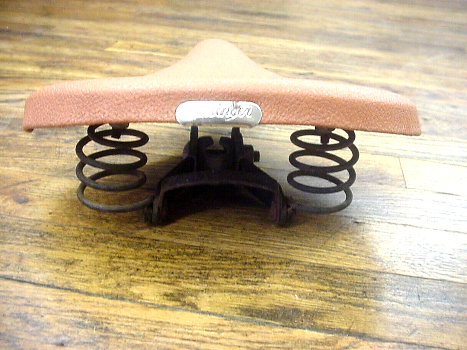 VINTAGE MESINGER SPRINGER BIKE SEAT SADDLE with SIGNATURE PLATE CLEAN ...