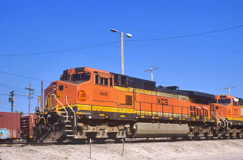 KCS - BNSF 4445 __ ORIGINAL TRAIN SLIDE | eBay