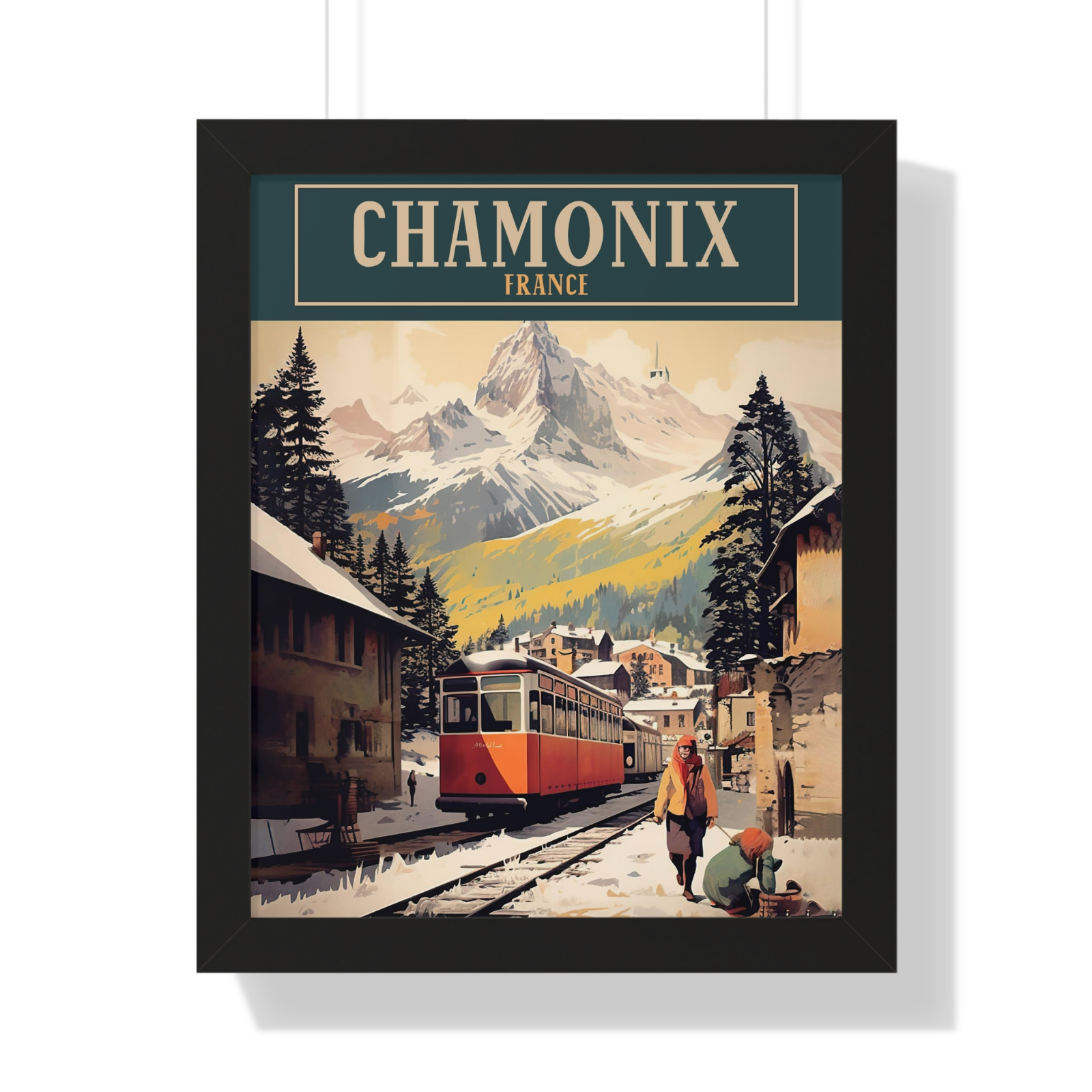 Chamonix Poster Print Canvas, Home Decor, Travel Souvenir, Gift For ...