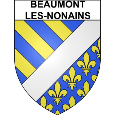 Beaumont-les-Nonains 60 ville sticker blason écusson autocollant ...