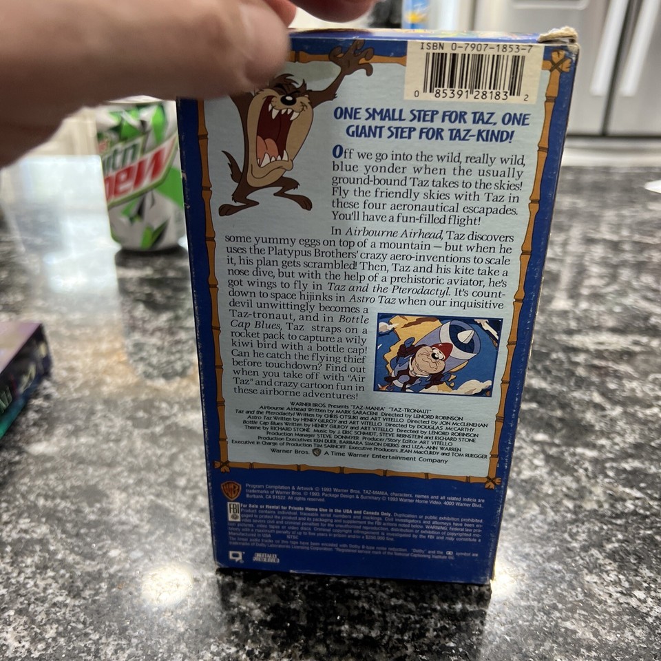 Taz Mania Taz-Tronaut (VHS, 1993) With Insert | eBay