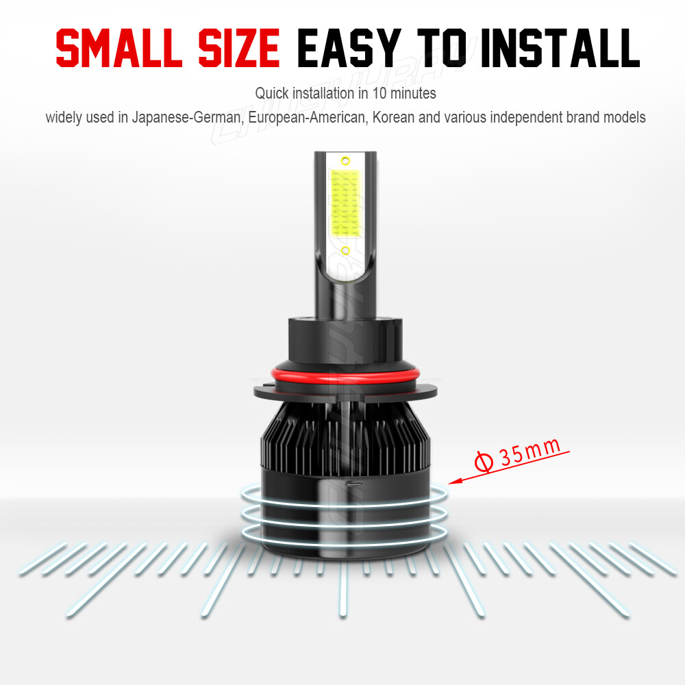 4pc 6000K LED Headlight High/Low + Fog Light Bulbs Combo For Hummer H2 ...