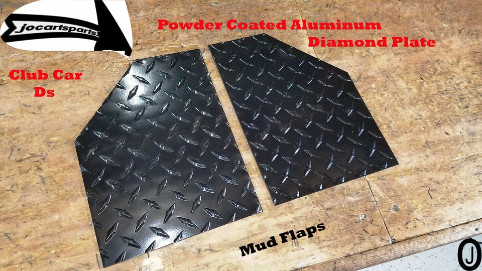 Club Car ds Golf Cart Powder Coated Aluminum Diamond Plate Mud flaps ...