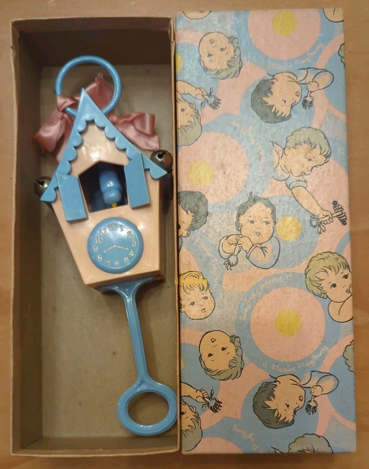 Vintage Cuckoo Bird Rattle By Plastic Playthings Inc in Original Box | eBay