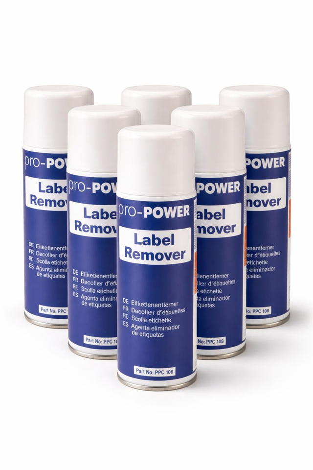 Pro Power PPC108 Label Remover 200ml Aerosol Adhesive Sticker Residue ...