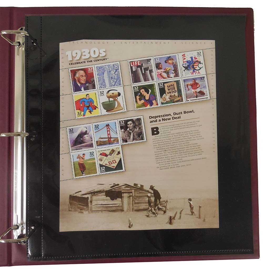 Mint Sheet Stamps Album Supersafe Red Stockbook Binder Free 50 Pages US ...