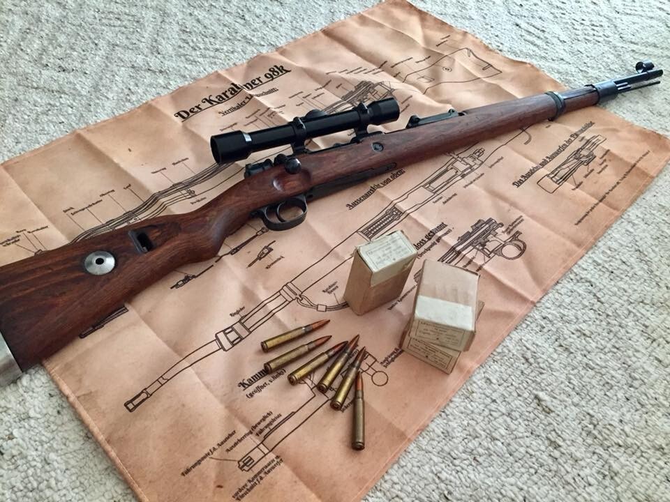 Mauser K98 Sniper ZF39 Scope & Side Mount Reproductions All Steel RSM ...