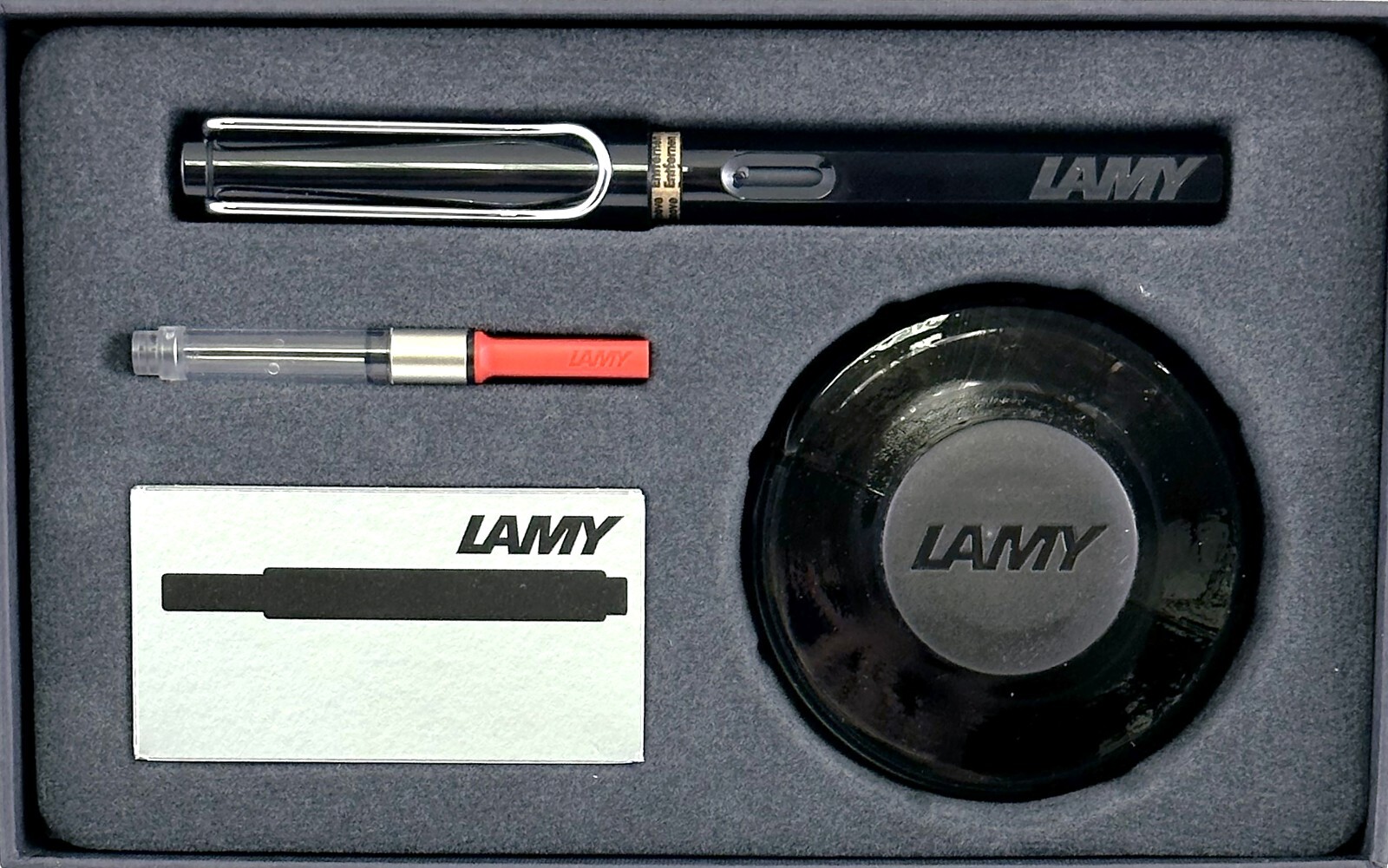 Lamy Safari Fountain Pen Gift Set Black - Limited Edition | eBay