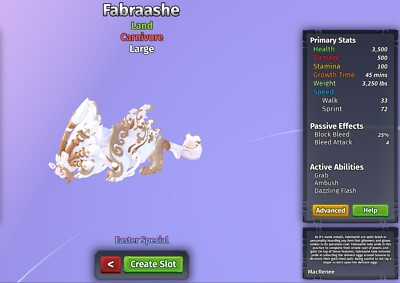 Fabraashe Species | Creatures of Sonaria | Roblox | eBay UK