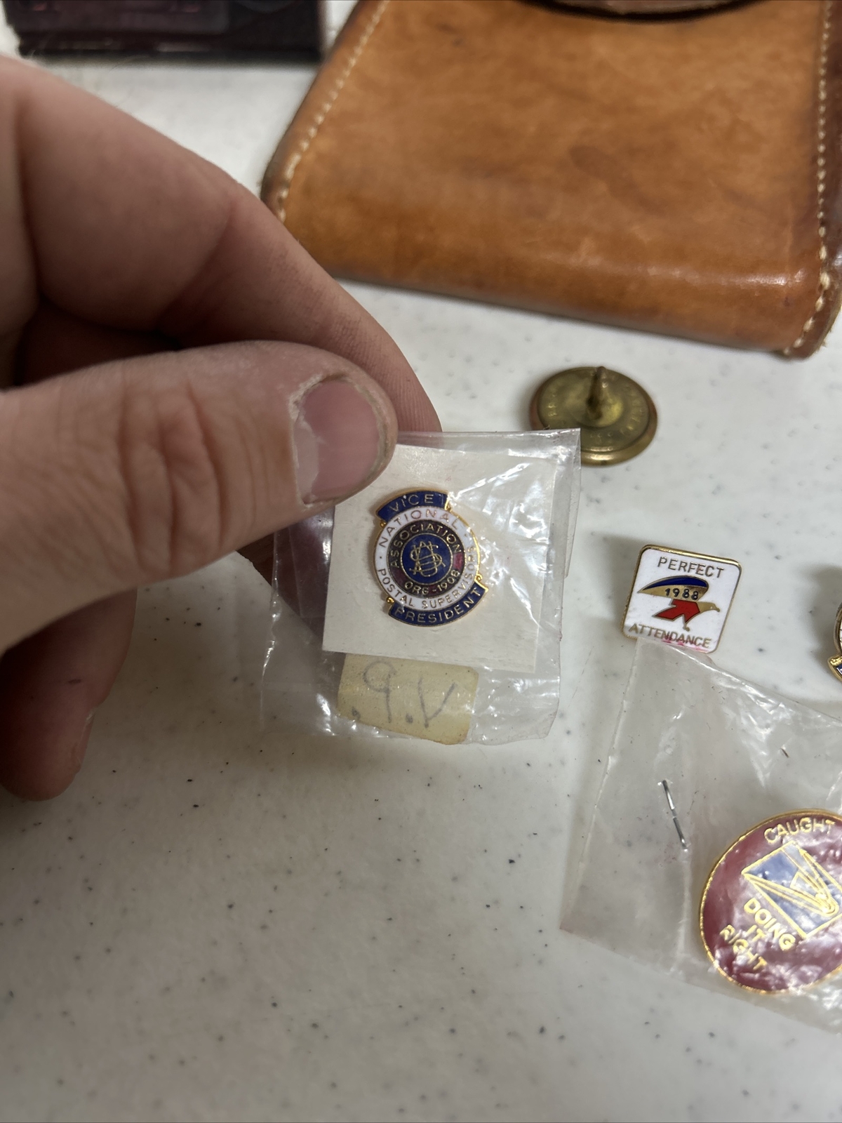 VINTAGE US POST OFFICE LETTER CARRIER Lot, Badges, Buttons, Hat ...