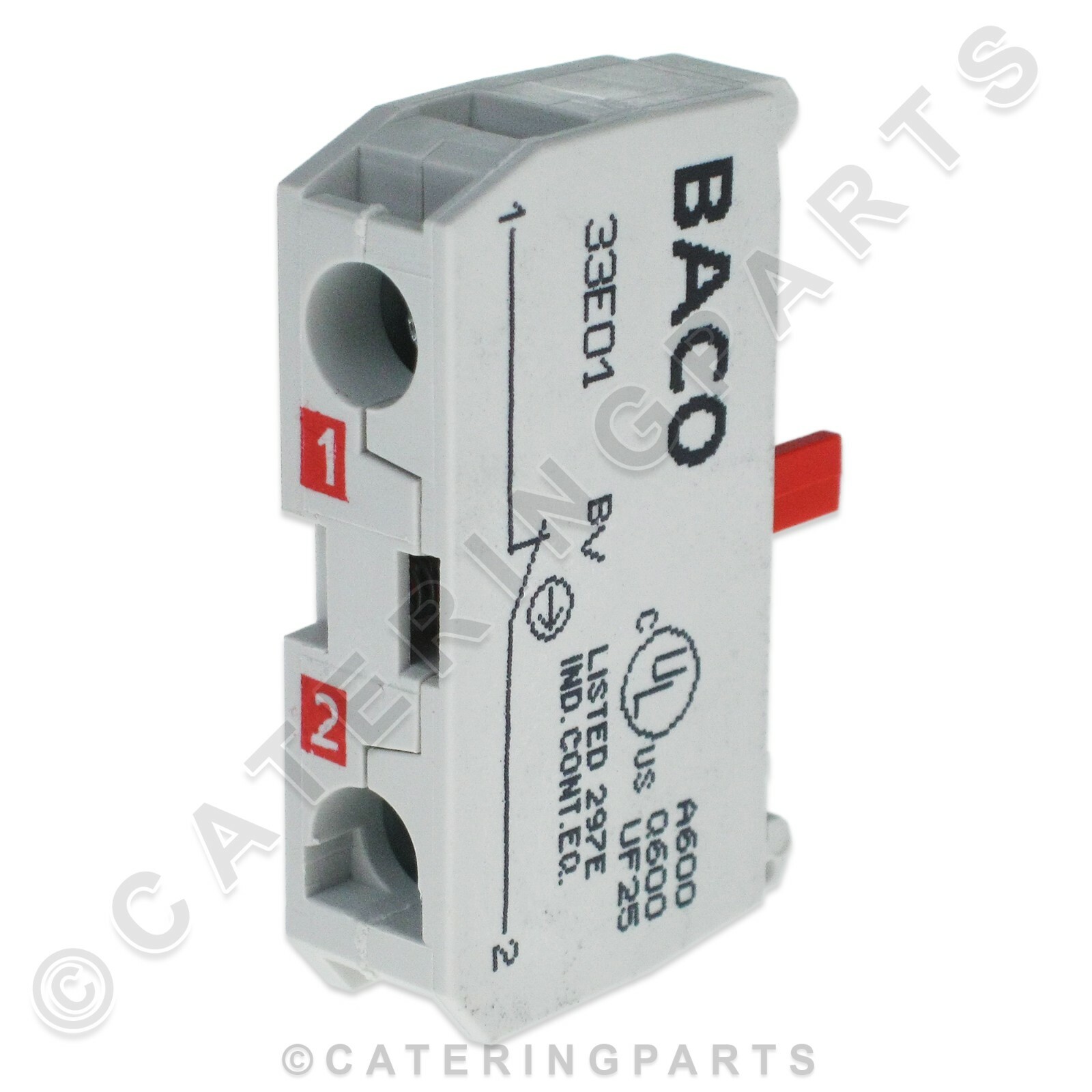 NORMALLY CLOSED AUXILLARY CONTACT BLOCK CO45 NC CONTACTOR 600V 10A BACO ...