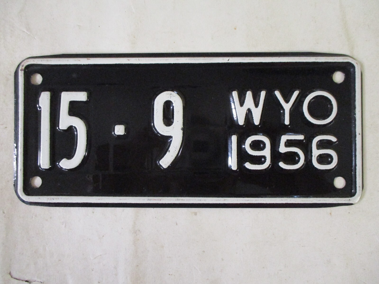 1956 Wyoming MOTORCYCLE License Plate Tag | eBay