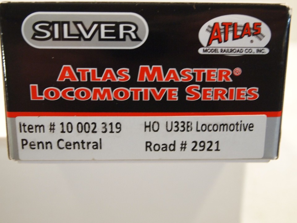 ATLAS 10002319 H.O. GE U33B PENN-CENTRAL ROAD No.2921 WHITE WORMS / DCC READY | eBay