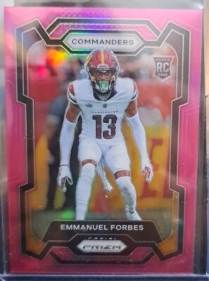 2023 Prizm Football Emmanuel Forbes Pink #399 Commanders RC | eBay