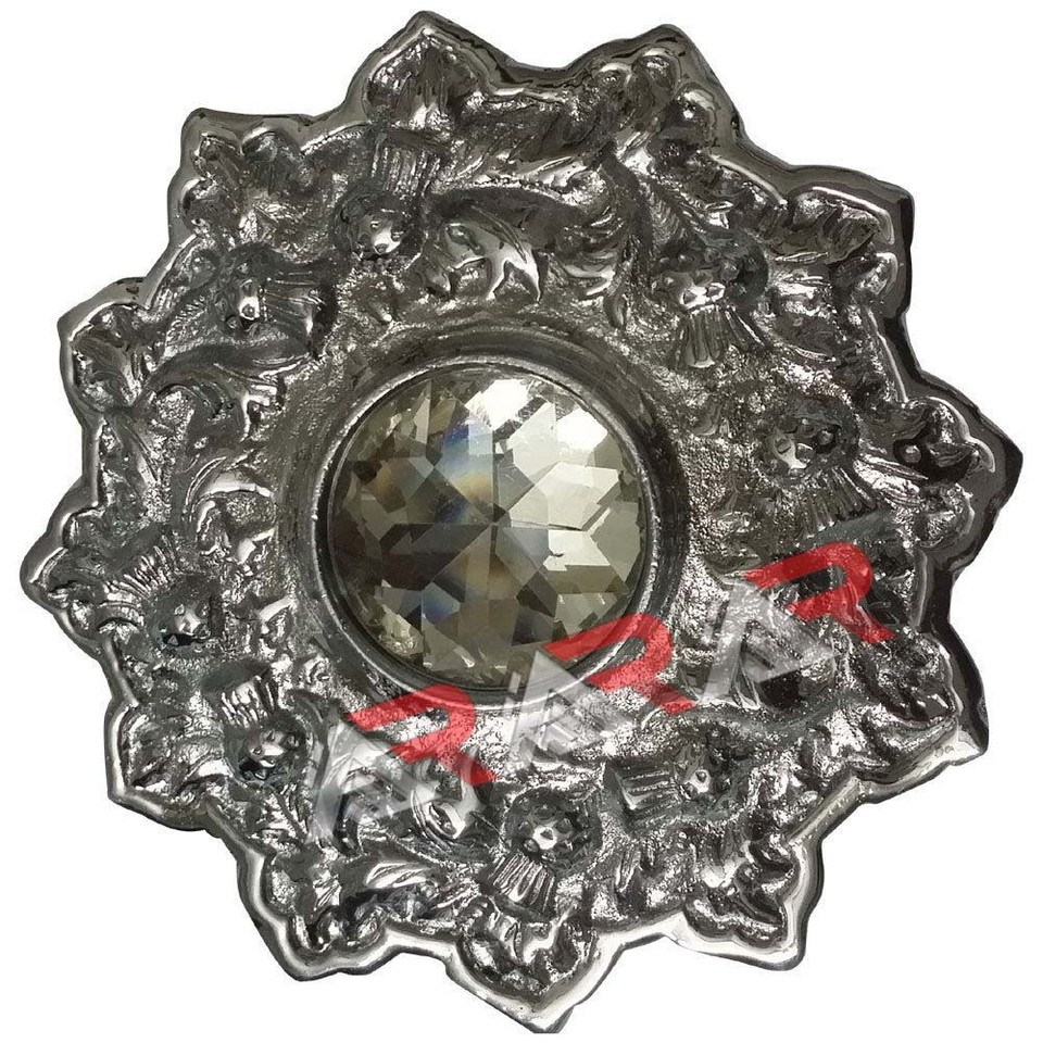 Scottish Kilt Star Fly Plaid Brooch Ornate Brooches Multi Color Stone 4 ...