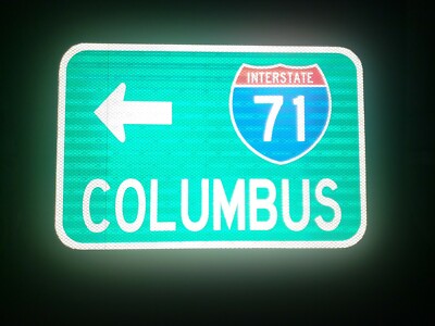COLUMBUS Interstate 70 route road sign - Ohio, Ohio University | eBay