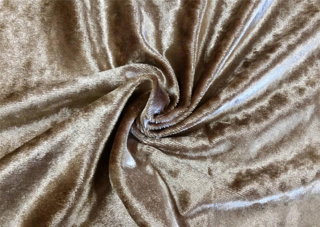Gold Poly Velour Velvet Fabric Upholstery Drapery Material Sold by the ...