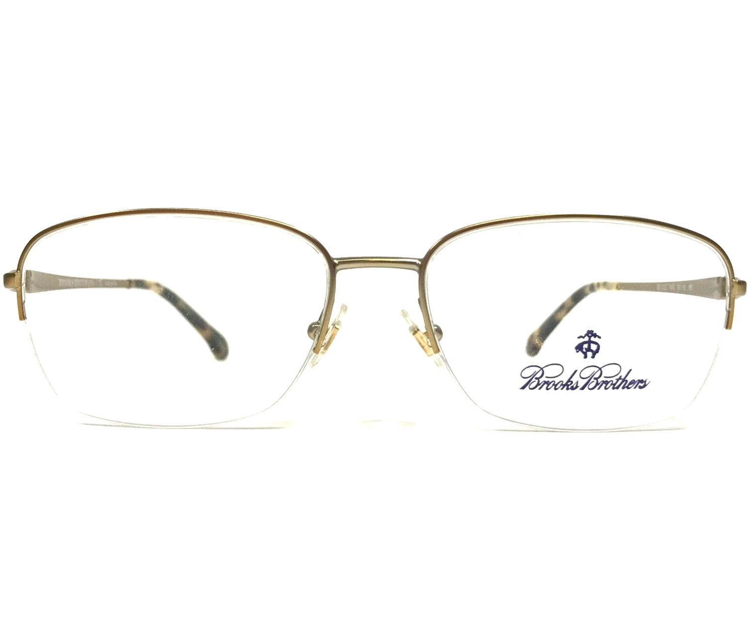 Brooks Brothers Eyeglasses Frames BB1022 1640 Gold Square Half Rim 54 ...