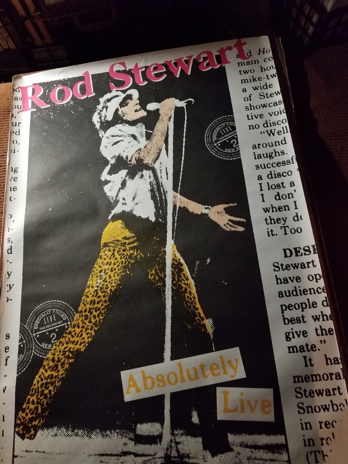ROD STEWART ABSOLUTELY LIVE POSTER 82 | eBay