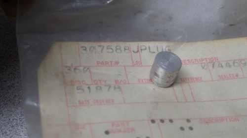 NOS OMC Johnson Evinrude Small Engine Part Core Plug .48 0307588 307588 ...