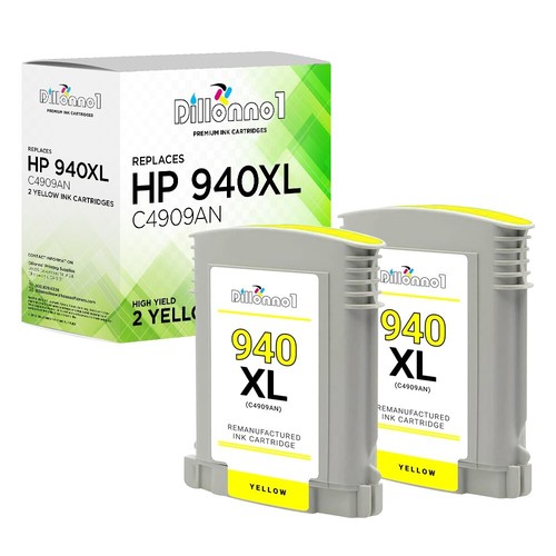 2PK Compatible With HP 940XL Yellow Ink Cartridge for HP OfficeJet 8000 ...