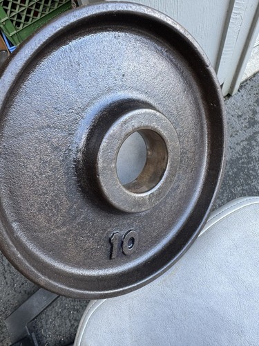 Single Ivanko Olympic Barbell Weight SINGLE 10 Lb Plate vintage Rare | eBay