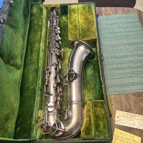 CONN C Melody Saxophone 1920 w/ Orignal Case - New Pads, Silverplate ...
