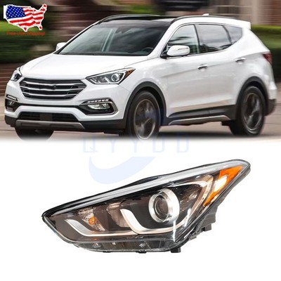 LEFT HALOGEN HEADLIGHT 92101-4Z500 FOR HYUNDAI SANTA FE SPORT W/LED BAR ...