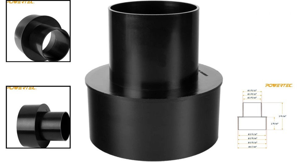 Efficient 6" OD to 4" OD Dust Collector Reducer - Reliable Workshop ...