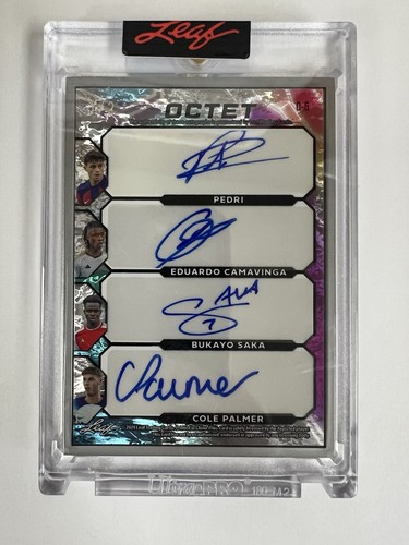 2024 Leaf Octet Pedri Palmer Gavi Camavinga Saka Miley Ferguson Zaire ...