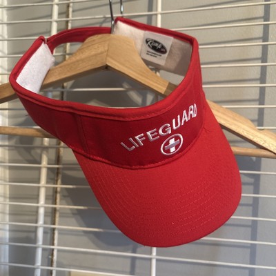 NWOT Red Lifeguard visor Terry Lined | eBay