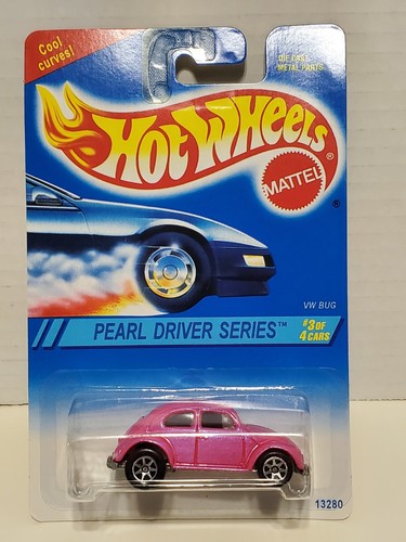 VW BUG PEARL DRIVER PINK VOLKSWAGEN HOT WHEELS DIE CAST CAR 1994 ...