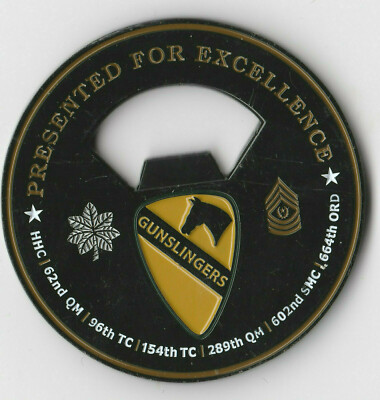 1 CAV 553 D Combat Sustainment Support Battalion GUNLINGERS Coin 2.5 ...