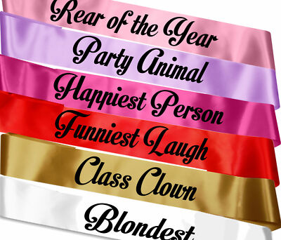 Award Sashes Students & Teachers Prom End of School college uni Sash ...