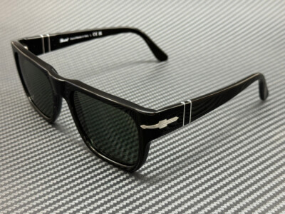 PERSOL PO3348S 95 31 Black Green Unisex 57 mm Sunglasses | eBay