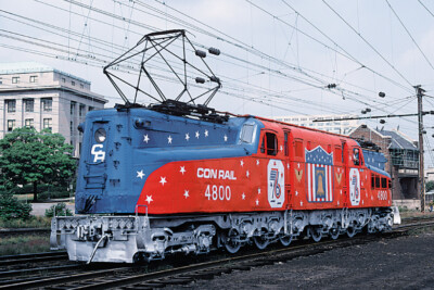 Conrail Bicentennial GG1 Old Rivets 4800 Harrisburg, PA Postcard MINT ...