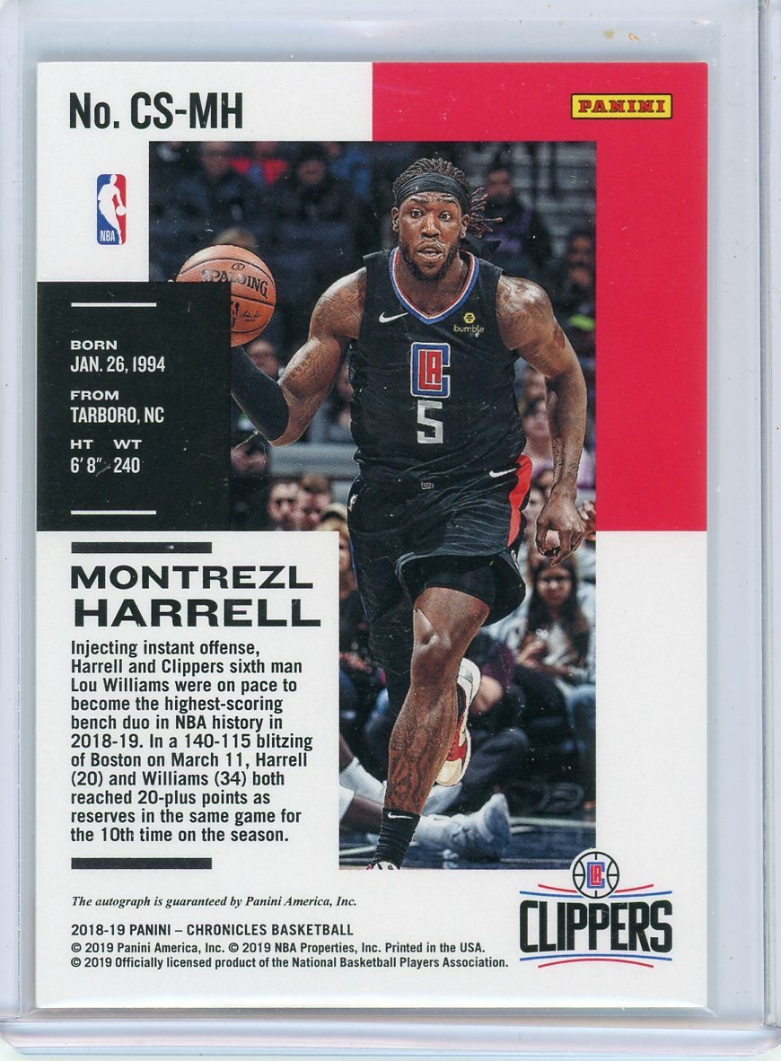 MONTREZL HARRELL 2018/19 PANINI CHRONICLES AUTOGRAPH # 35/49 | eBay