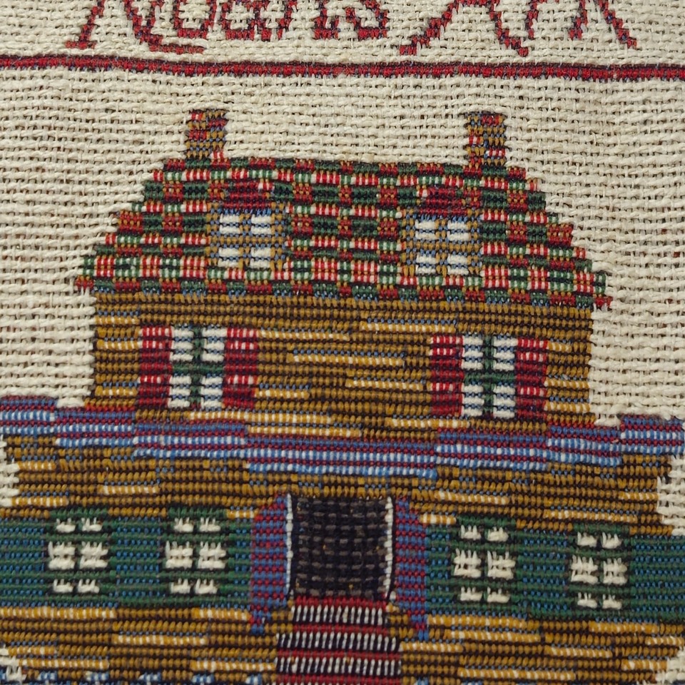 Noahs Ark Tapestry Pillow Sampler Ark Animals Alphabet Numbers Cottage ...