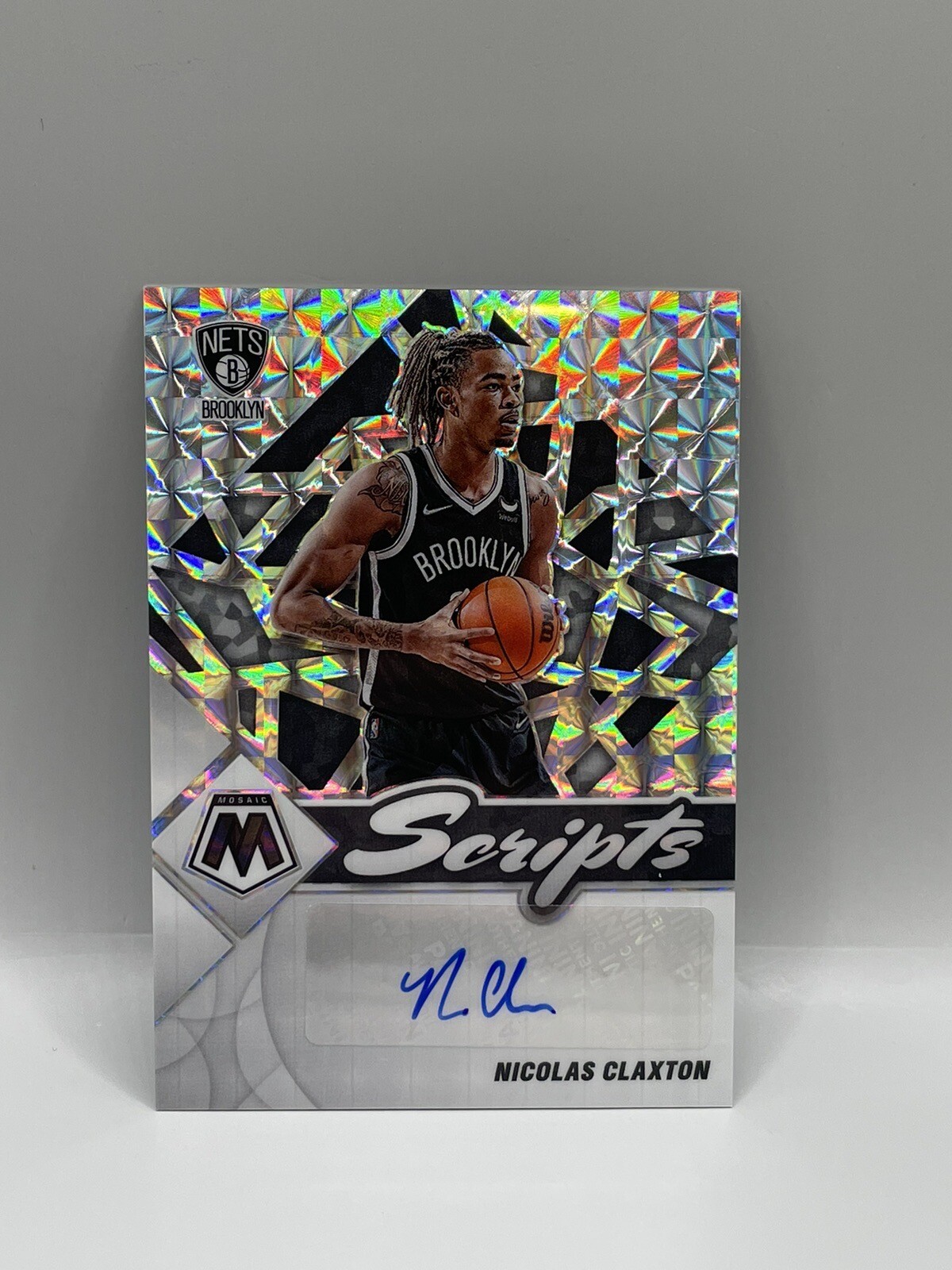 2022 Panini Mosaic Scripts Autograph Auto Nicolas Claxton Brooklyn Nets ...