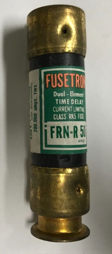 FUSETRON TIME DELAY FRN-R-50 250 VOLT FUSE | eBay