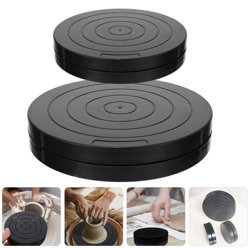 2 Pcs Clay Sculpture Rotary Table Student Plastic Pottery Turntable ...