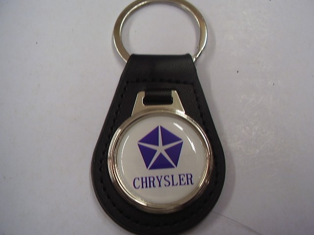 CHRYSLER VINTAGE 60'S ? LOGO KEY CHAIN LEATHER FOB | eBay