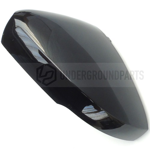 VW POLO 6R METALLIC BLACK WING MIRROR COVER CAP CASING LEFT PASSENGER ...
